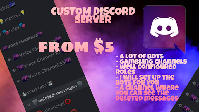 Custom discord server making by Goat123456789 | Fiverr