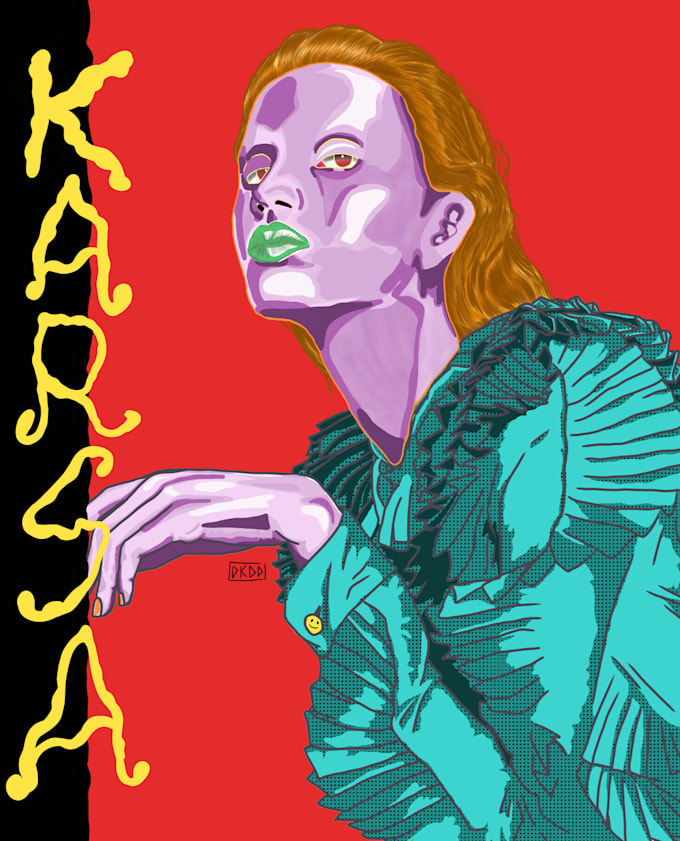 Draw simple digital illustration, character design, or even fan art for ...