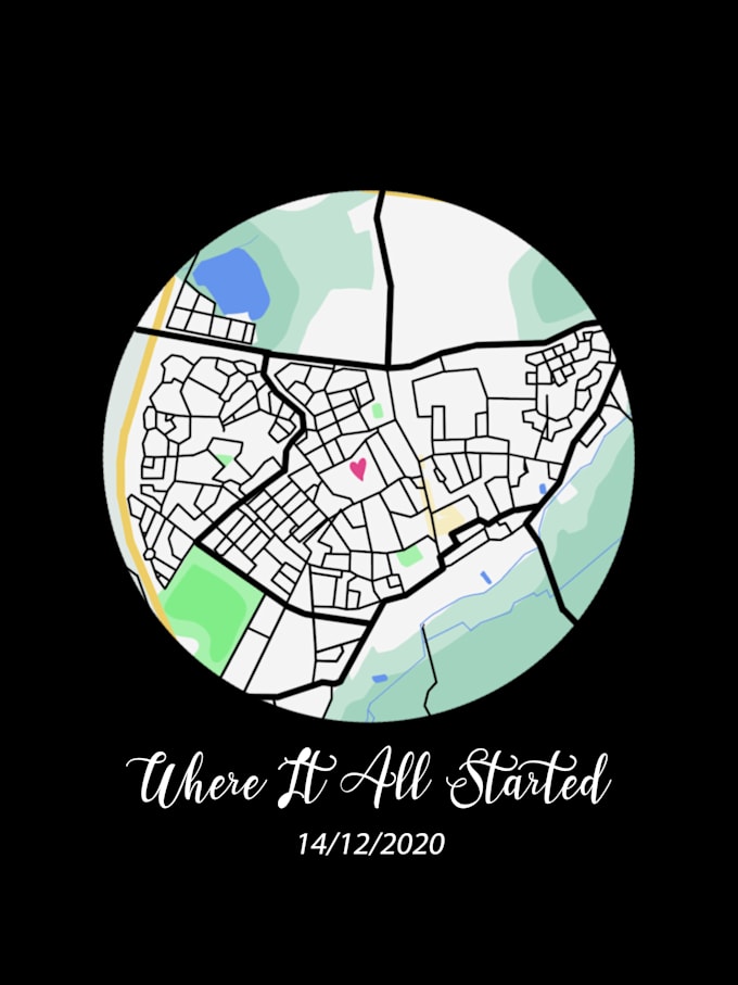 Make a custom love map for valentines by Zoepiegfx | Fiverr