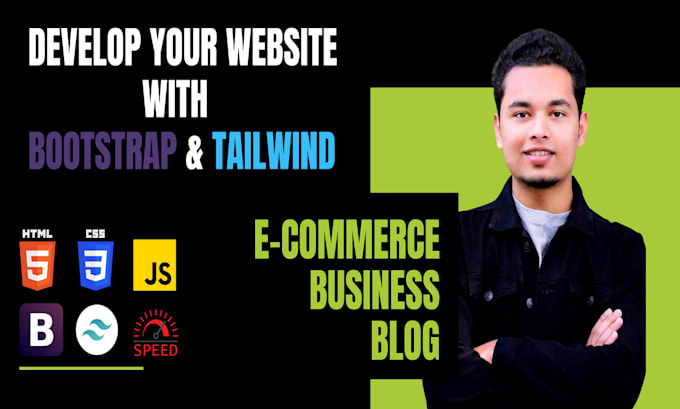 Build a modern responsive website with bootstrap or tailwind by Sajidmuntasir | Fiverr
