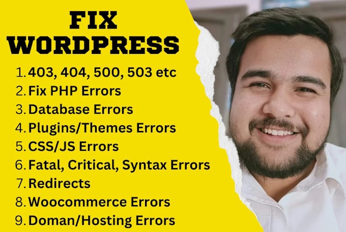 Fix 403, 404, 500, 503 errors in wordpress website, critical error ...
