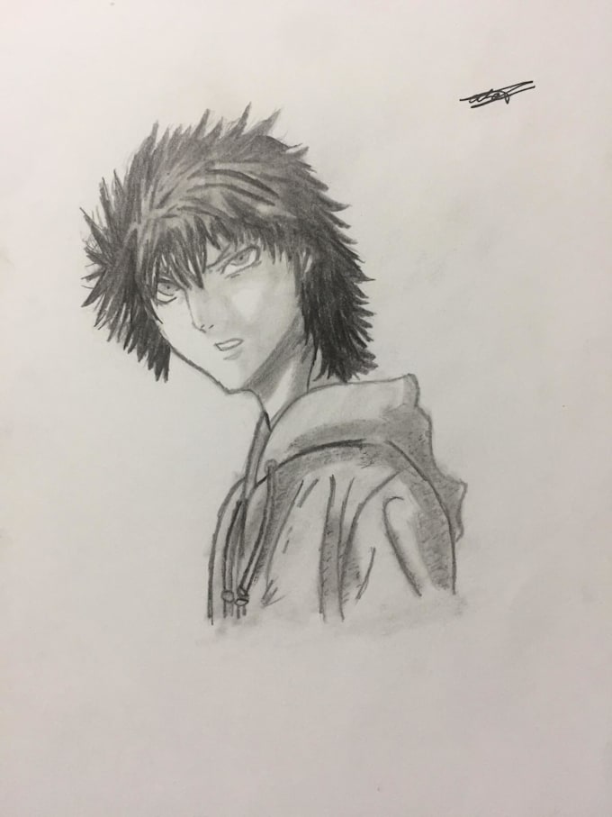 Draw anything you want in traditional hand drawn anime style by ...