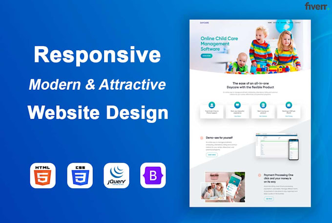 Build A Responsive Website With Html Css Bootstrap 5 By Magicbyte1 Fiverr 3445