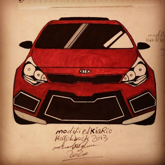 Modifey your car by drawing by Modified_car | Fiverr