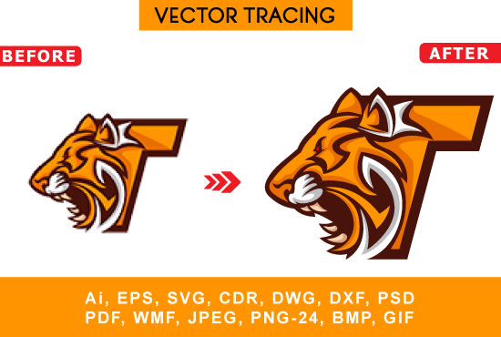 Do vector tracing, recreate, convert raster to vector art by Pixxel_creation | Fiverr
