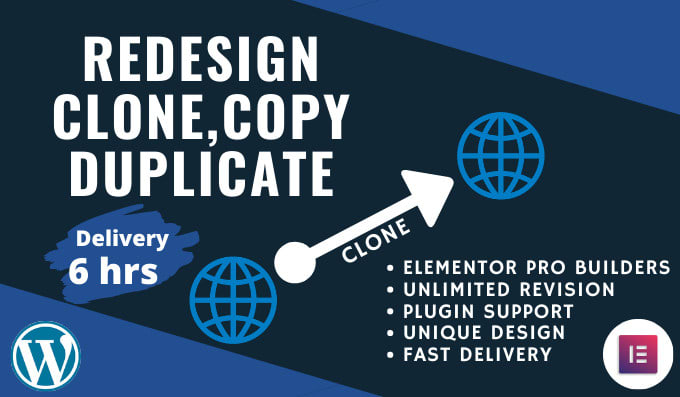 Clone copy, redesign,duplicate, replicate your wordpress website n elementor pro by Mamun ...