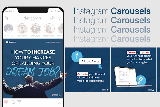 Amazing swipeable carousel posts for your instagram by Luigi_rizzo | Fiverr