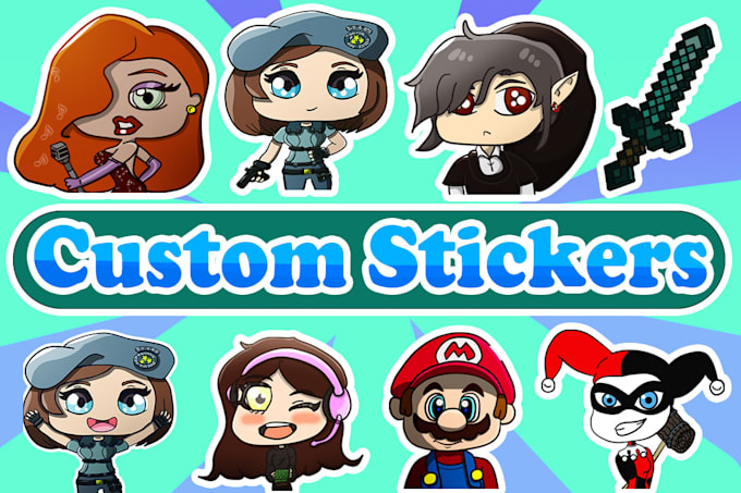 Draw custom stickers design by Zeldagaby | Fiverr