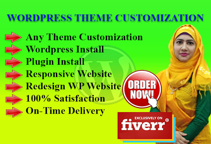 Do wordpress theme customization, wp, plugin install, redesign website by Runia_tanbin | Fiverr