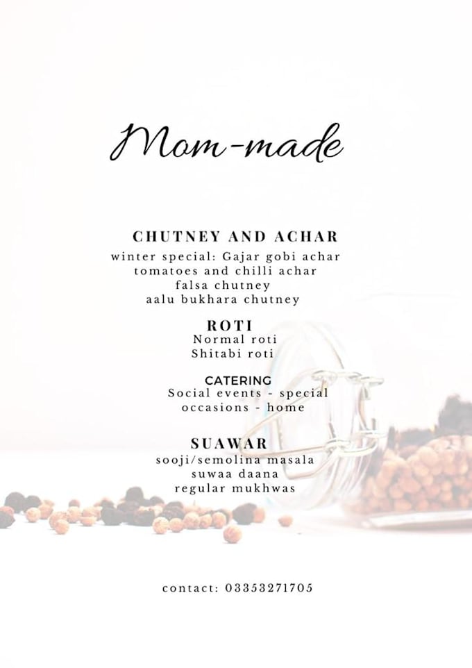 Design invitation and menu cards for you by Sara_babat00 | Fiverr