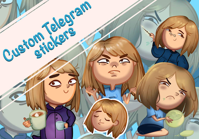 Create custom stickers for telegram by Lastochka | Fiverr