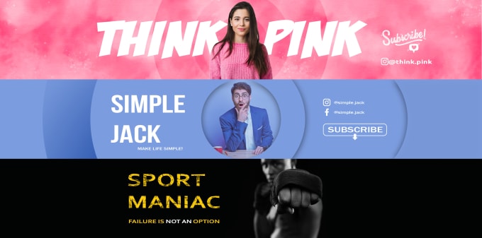 Design a perfect youtube banner art by Gotri07 | Fiverr