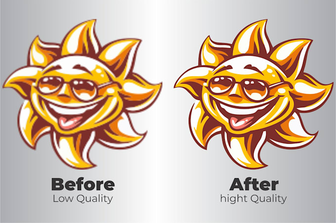 Edit and improve the quality of 2 existing logo with vector file by ...