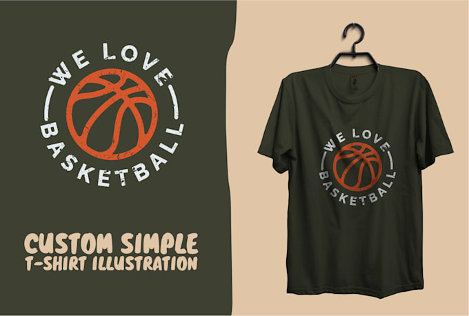 Illustrate a custom minimal simple shirt design by Szalonylew | Fiverr