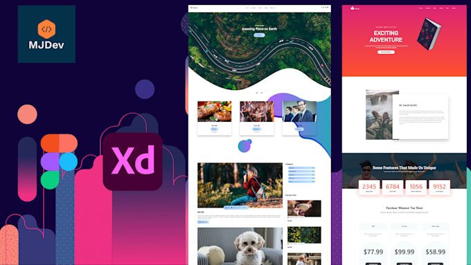 Create a unique web mobile app ui ux design by Mjdev_fr | Fiverr