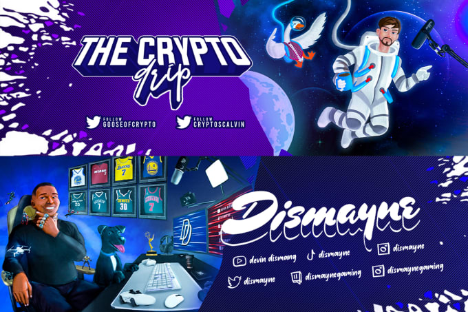 Design an epic youtube banner, the logo with premium artwork by ...