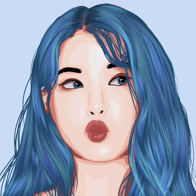 Create a simple vector portrait of your face by Anisap_art | Fiverr