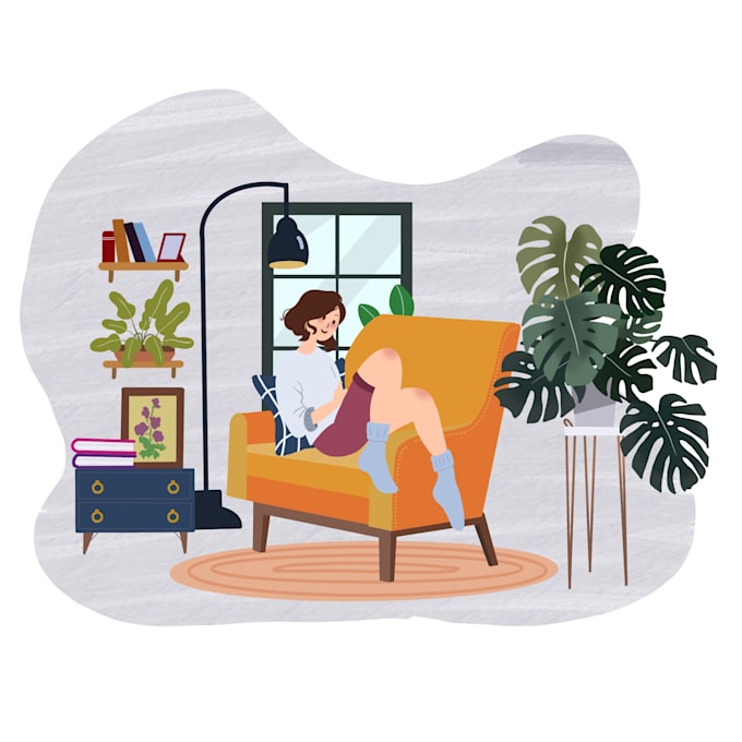 Create modern flat art illustrations for you by Pamzipam | Fiverr