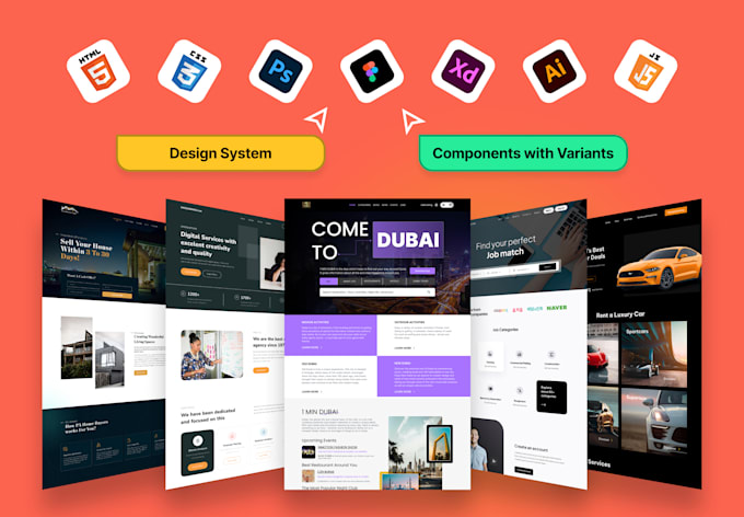 Create professional website design and landing page ui ux by Hassanartist10 | Fiverr