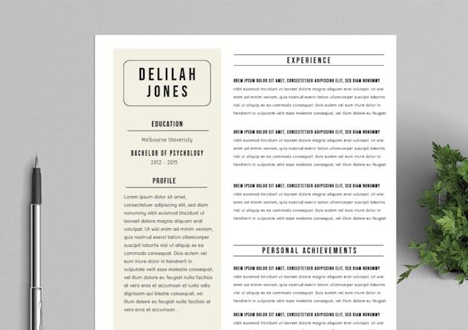 Design an eye catching resume by Ruby_star | Fiverr