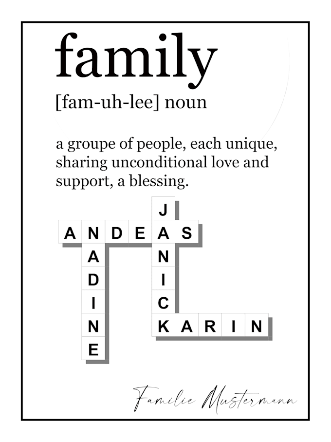 Create crossword puzzles for you personalised with names by ...