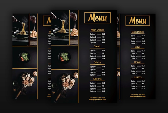 Design an attractive food menu card design by Rashidkhokhar50 | Fiverr