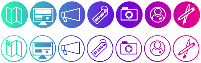 Create a set of clean icons by Designadvantage | Fiverr