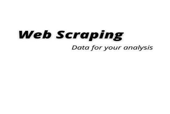 Do web scraping, data mining and analysis by Prodatahandler | Fiverr Do web scraping, data mining and analysis by Prodatahandler | Fiverr