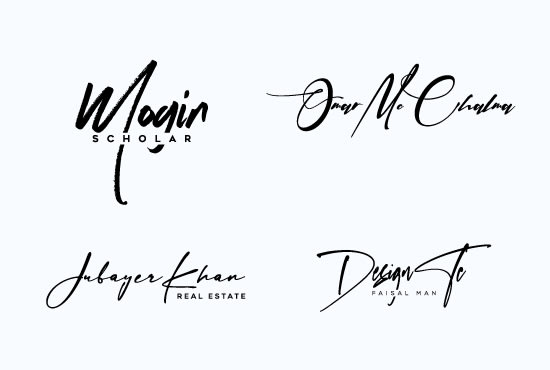 Do clean signature logo, handwritten, cursive fonts or text by Salman ...