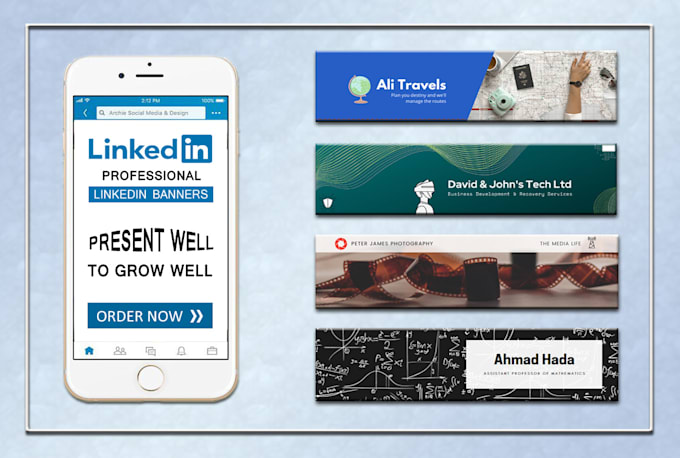 Create linkedin banner in canva by Qmrhbbs | Fiverr