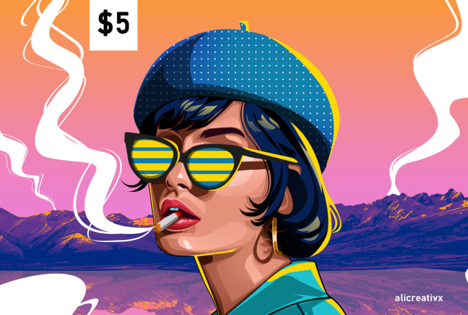 Draw unique vector portraits in 24 hours by Alicreativx | Fiverr