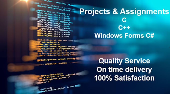 Do c, cpp and c sharp programming tasks and projects by Computeristic_4 | Fiverr