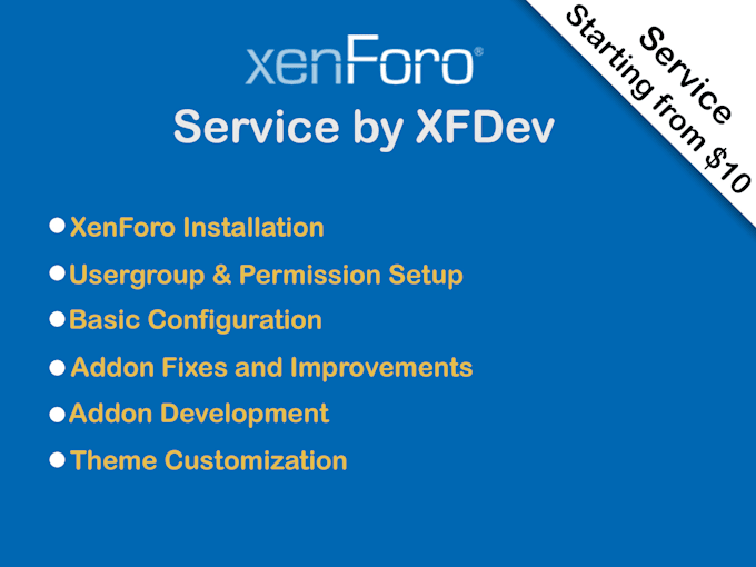 Install and configure xenforo, build addons, customize theme by Xfdev_vivek | Fiverr