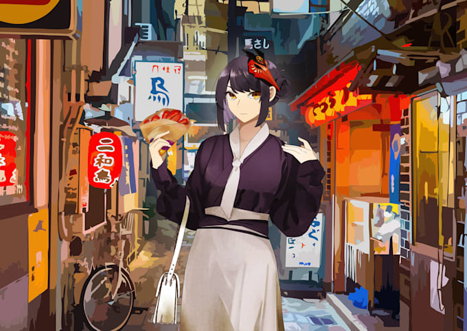 Draw your virtual youtuber, oc or fanart with anime style by ...