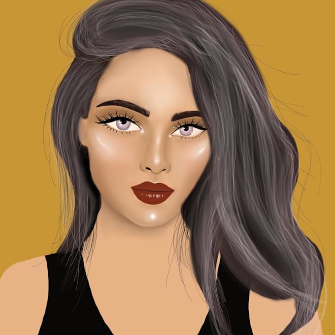 Draw digital realistic custom portrait illustrations by Tryingadobe ...