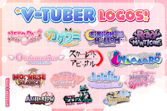 Design a cute japanese logo for vtuber or games and webtoon by Maerzi | Fiverr