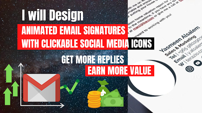 Design animated business email signatures for the marketing campaigns ...