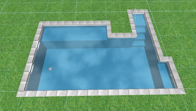 Pool design 2d and 3d by Victorvargas184 | Fiverr