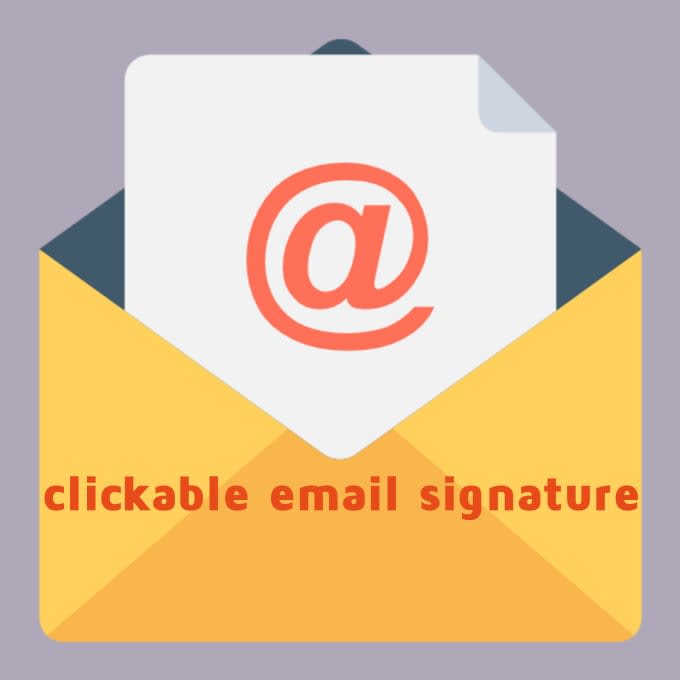 Create clickable email signature by Tejsaroj | Fiverr