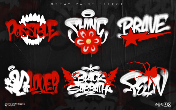 Create graffiti tagging with spray paint texture for you by Thismoar14 ...