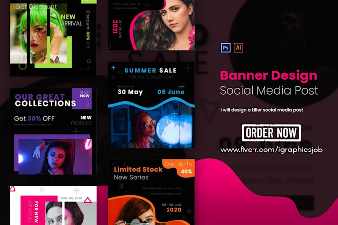 Create unique premium social media posts instagram content youtube ...