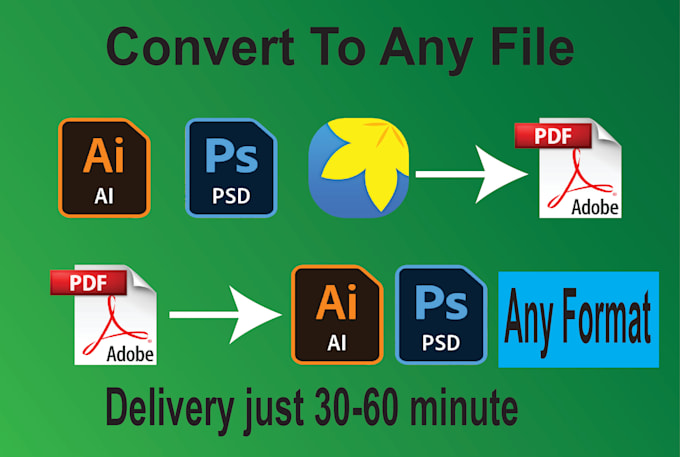 Convert to any file pdf, ai, psd, jpg, etc by Atiqul376419917 | Fiverr