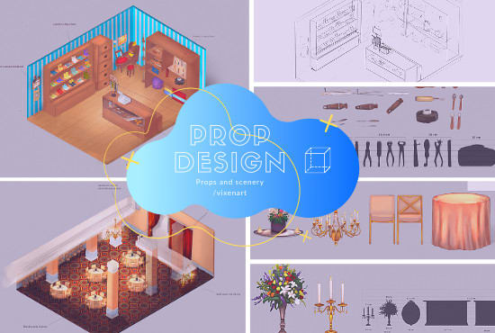 Create the prop design sheet for your scenes and objects by Vixenart ...