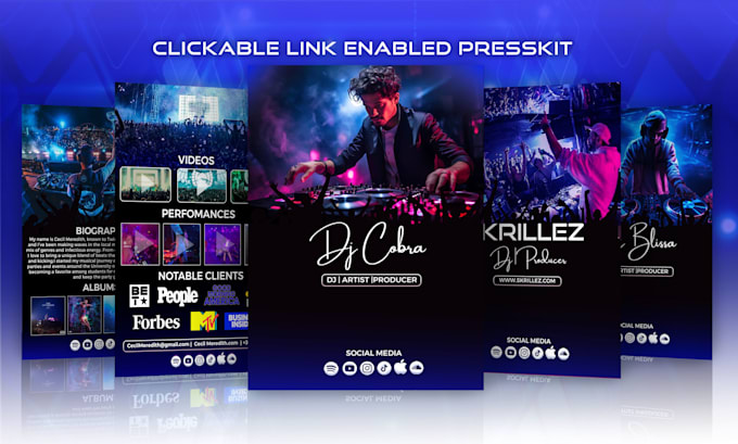 Design epk, media kit, press kit, speaker kit, one sheet by Atech_experts | Fiverr