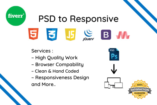 Be your front end web developer html css by Fadjproject | Fiverr