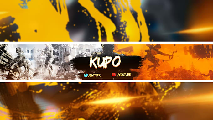 Design a creative gaming banner for youtube, twitch, twitter and ...