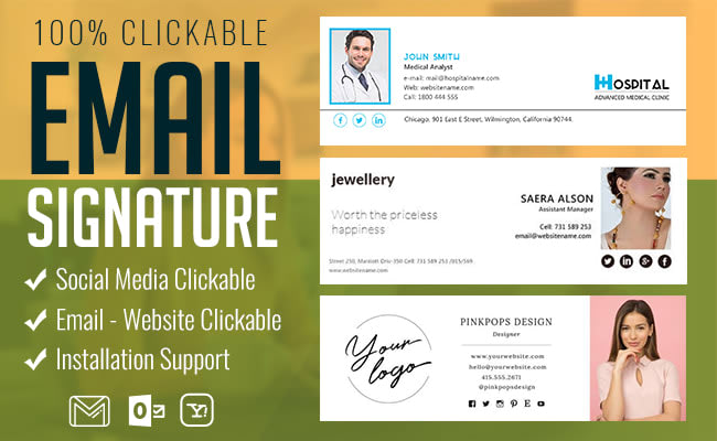 Create html email signatures or clickable email signature by Arvind0717 | Fiverr