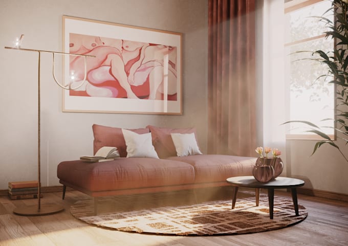 Visualize your design interior concept with a realistic render by ...