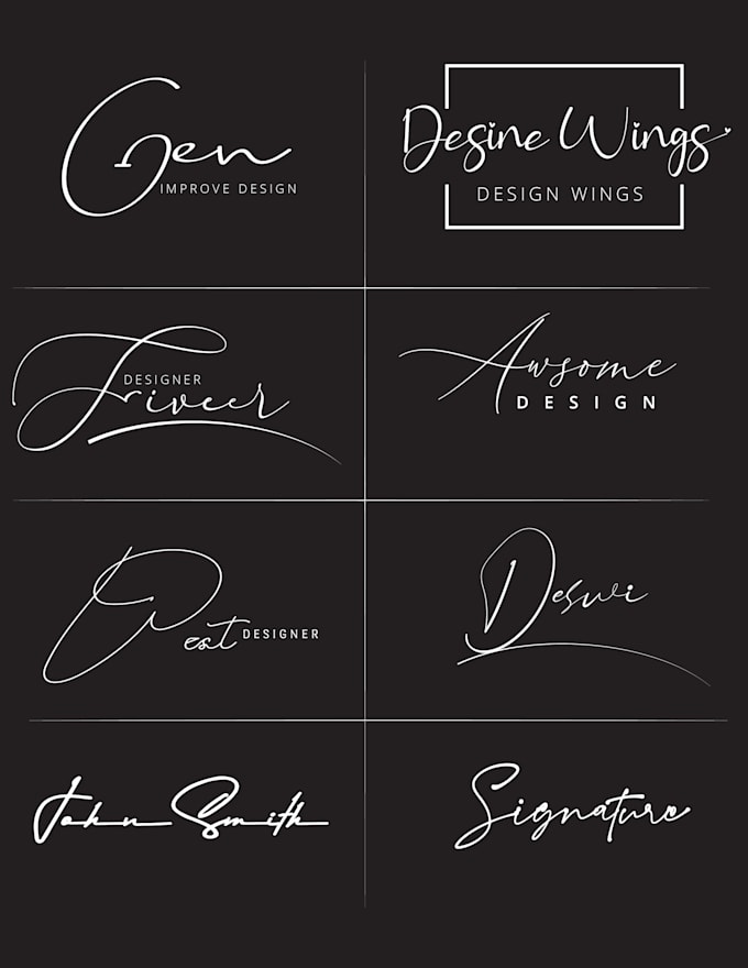 Create the unique luxury signature, calligraphy, scripted logo by ...