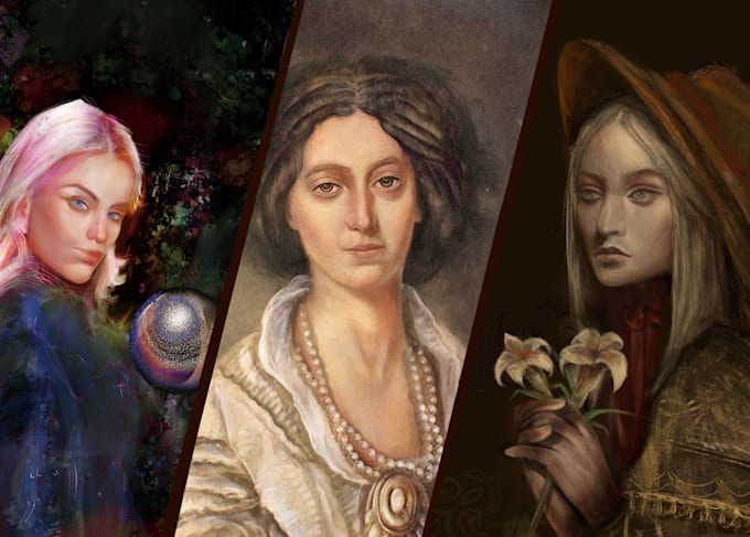 Painting portrait fantasy and realism characters by Artofimsat | Fiverr